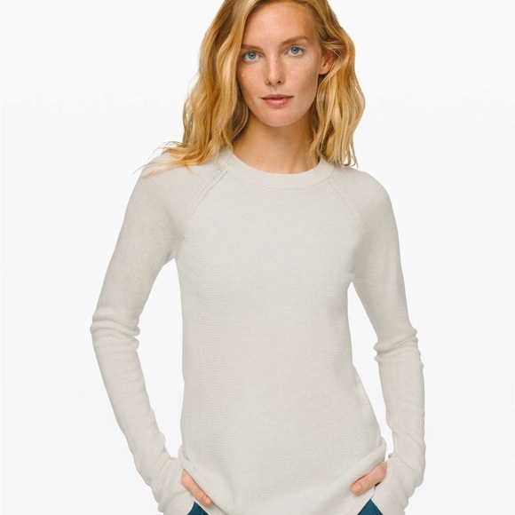 lululemon athletica | Sweaters | Lululemon Cream Sit In Lotus Long ...